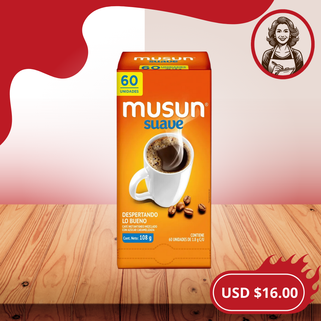 Café Instanténeo Musun (60 Sobres) – Latinos Doña Mary